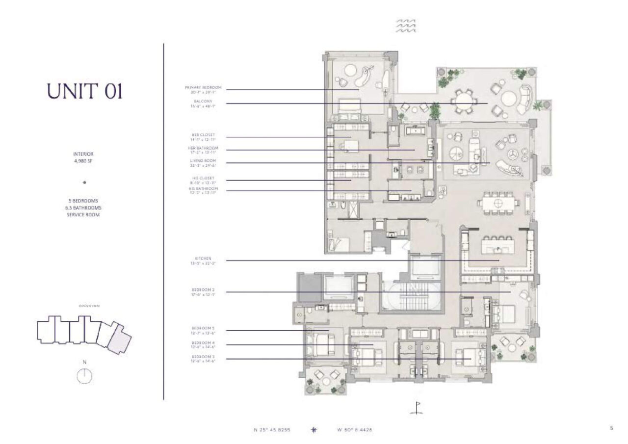 Floor Plans - Six Fisher Island in Miami Beach, FL