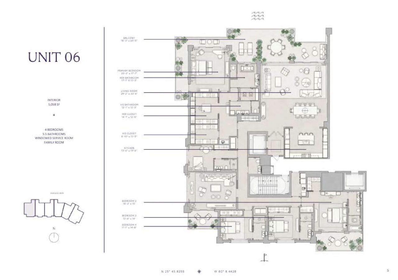 Floor Plans - Six Fisher Island in Miami Beach, FL